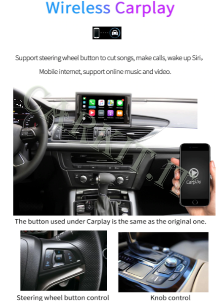 INTERFACCIA CARPLAY ANDROID AUTO AUDI MMI 3G HIGH 3G PLUS AUDI A1 A3 A4 ...